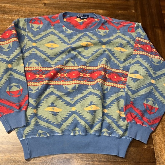 Polo Ralph Lauren | Shirts | Vintage Polo Ralph Lauren Native American Crewneck Aztec Navajo ...